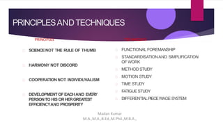 Taylor 's principles of scientificmanagement | PPTX