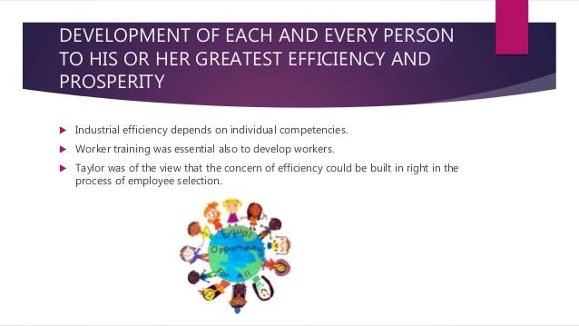 Taylor principles of scientific management