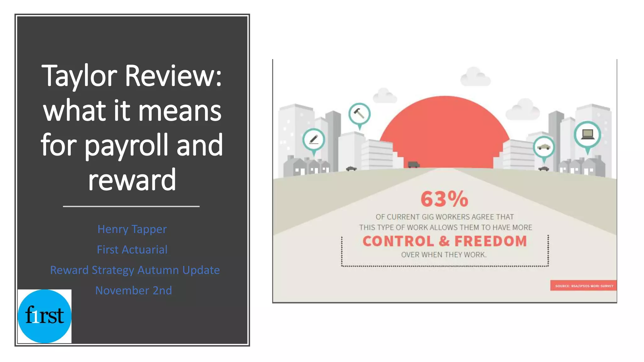 Presentation delivered to Reward strategy on the Taylor Review | PPT
