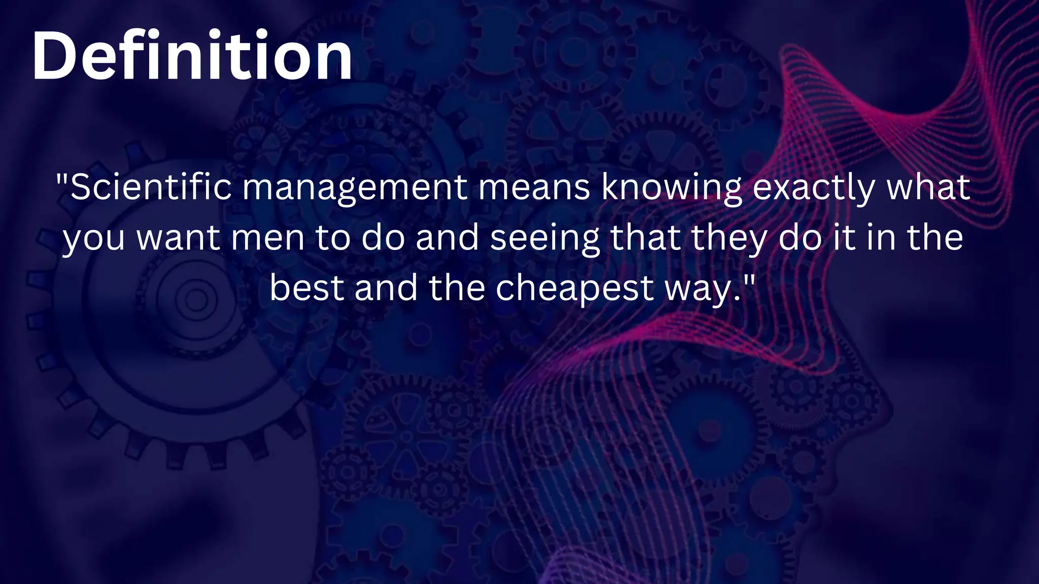 Taylor's Scientific Management Theory | PPTX