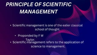 Taylor's Scientific Management Theory | PPTX