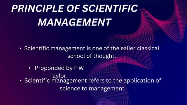 Taylor's Scientific Management Theory | PPTX | Business | Business and ...