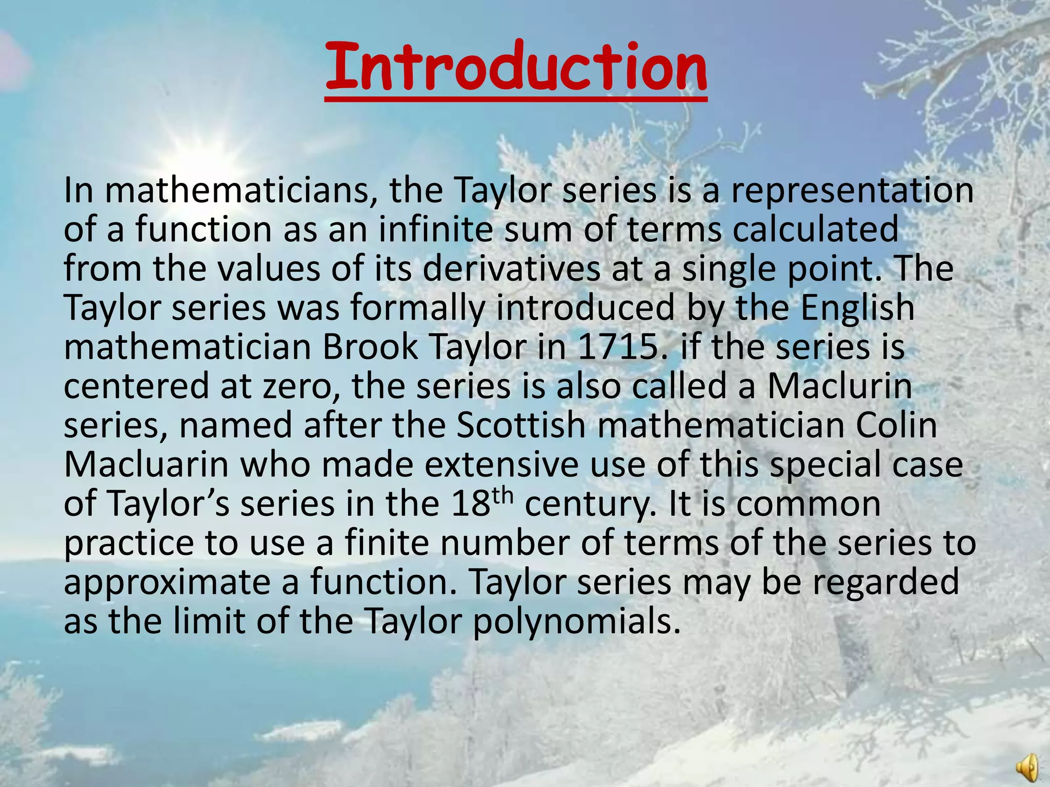 Taylor series | PPTX