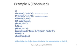 Taylor Series - Updated Slides for engineering | PPTX