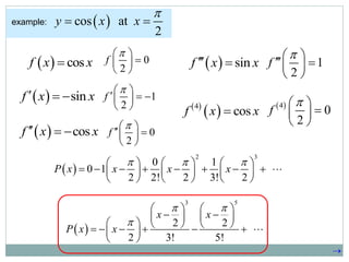 Taylor series in 1 and 2 variable | PPTX