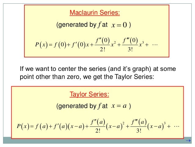 Taylor series in 1 and 2 variable Taylor series in 1 and 2 variable