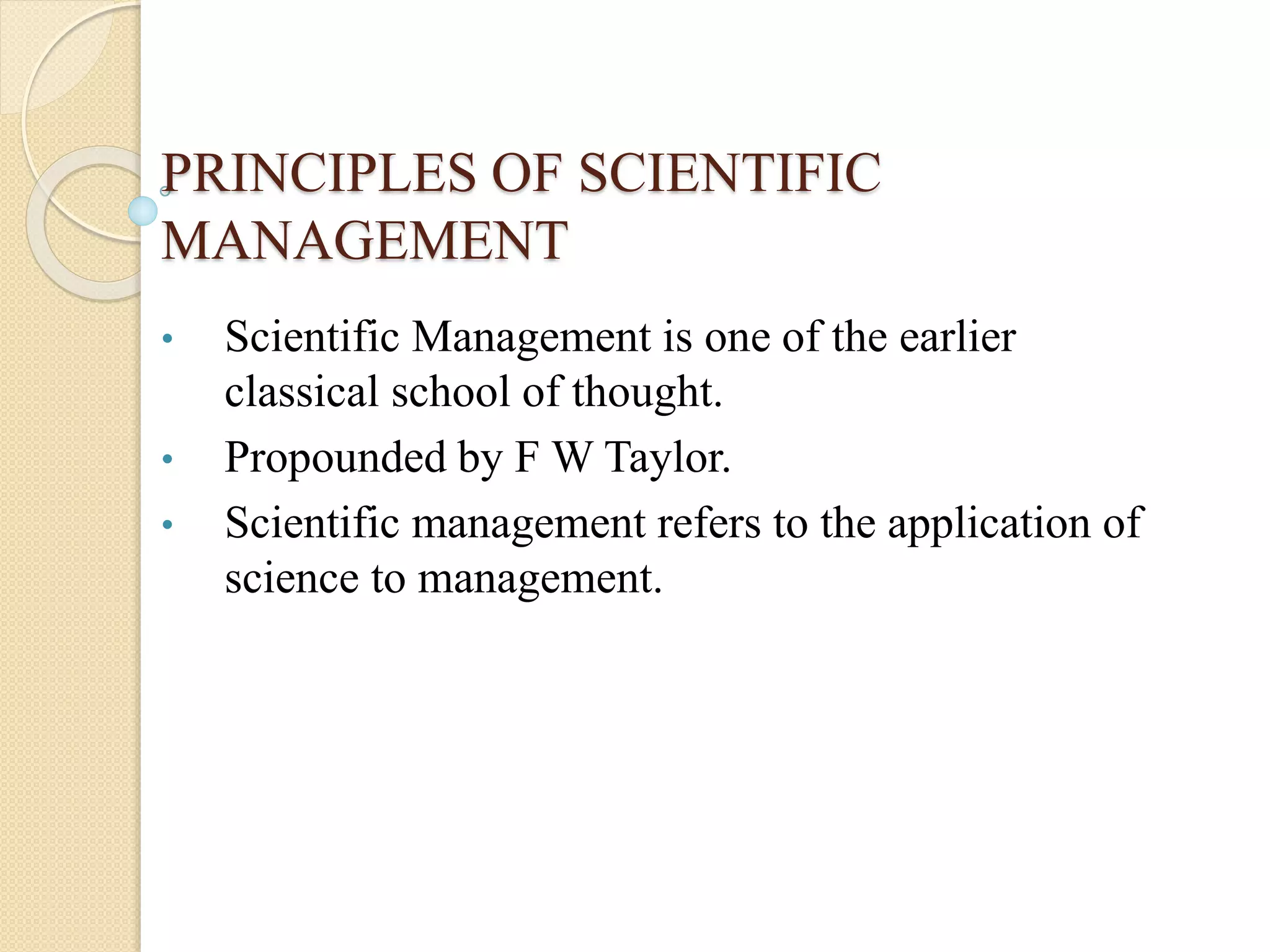 Taylor’s scientific management | PPTX