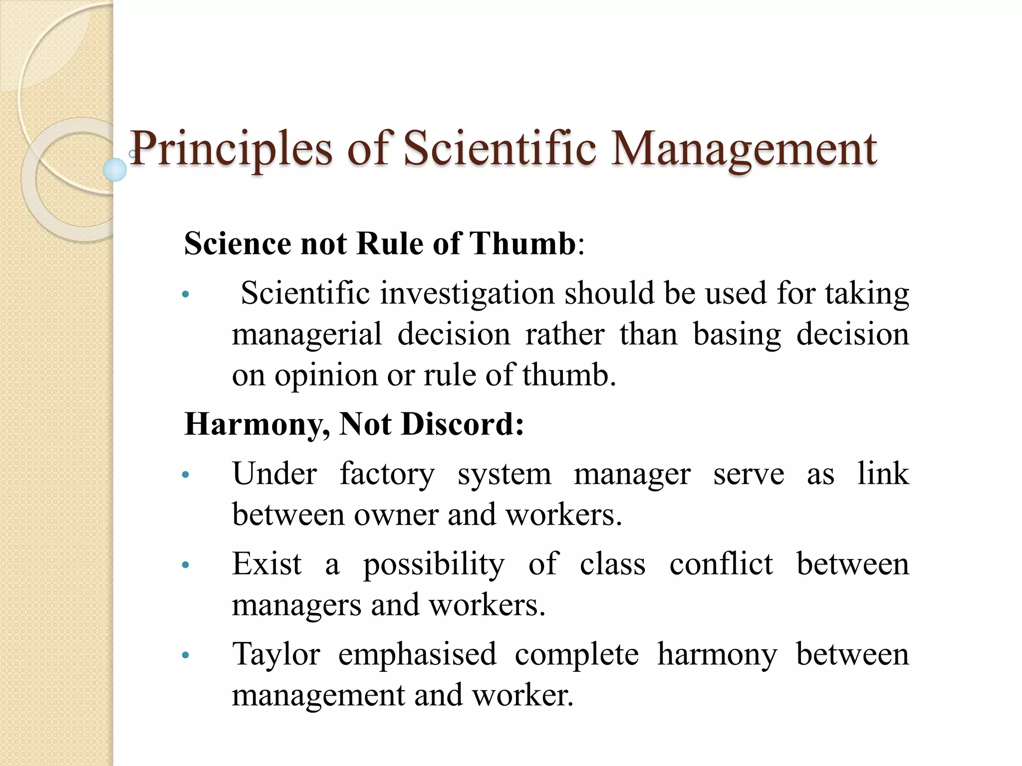 Taylor’s scientific management | PPTX