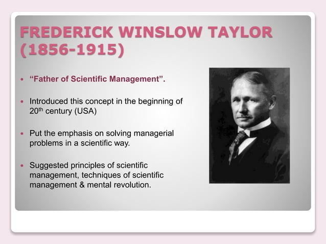 Taylor’s scientific management | PPTX | Science