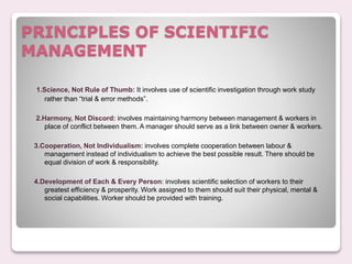 Taylor’s scientific management | PPTX