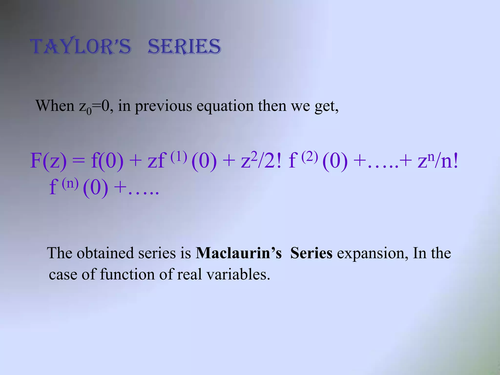 Taylor’s series | PPSX