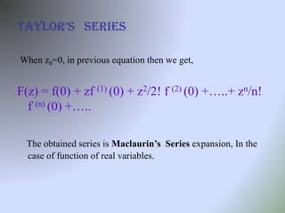 Taylor’s series | PPSX