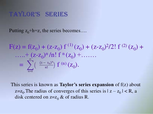 Taylor’s series