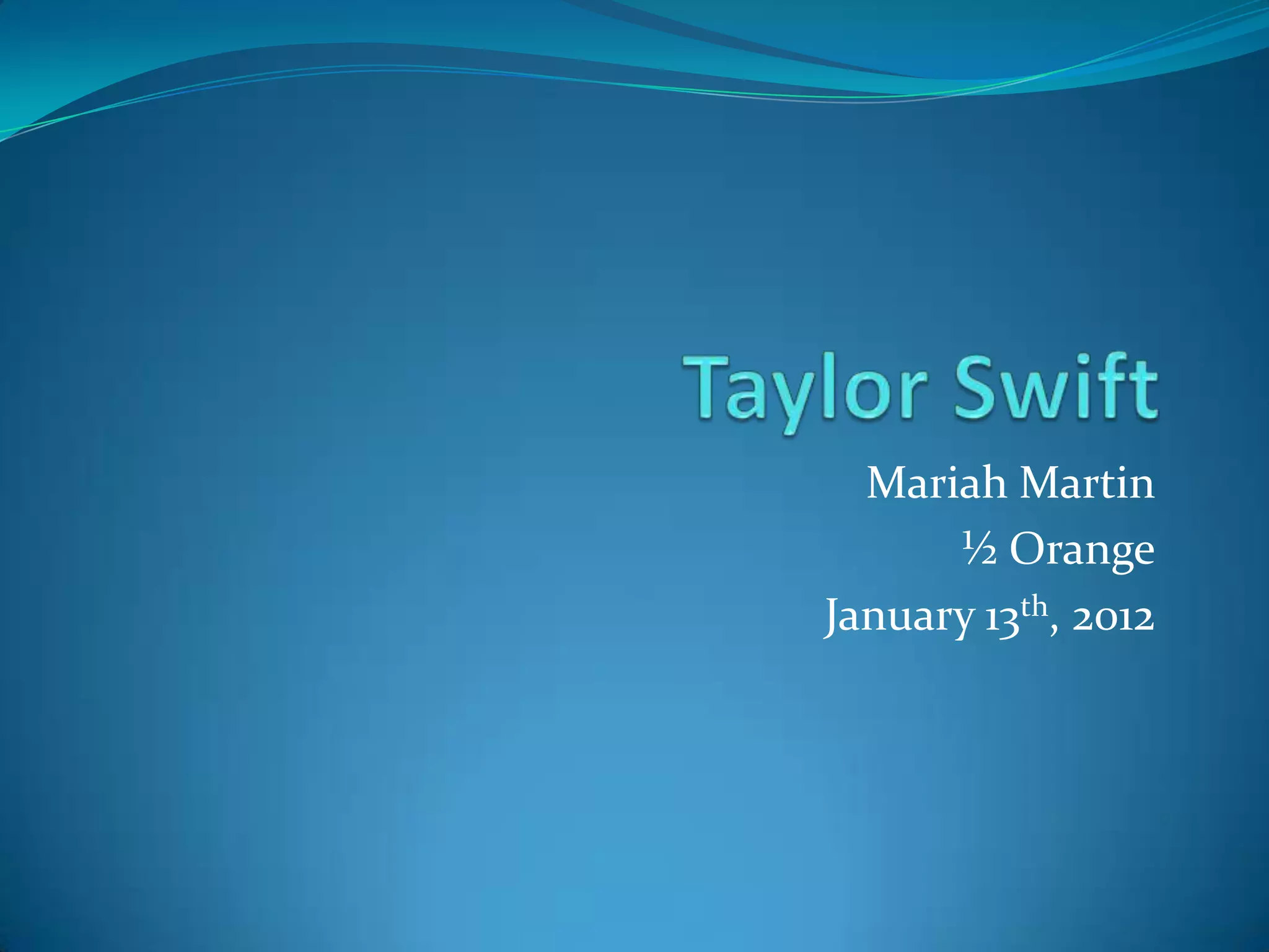 Taylor swift | PPT