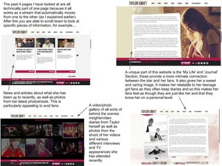 Taylor Swift - Website Analysis | PDF