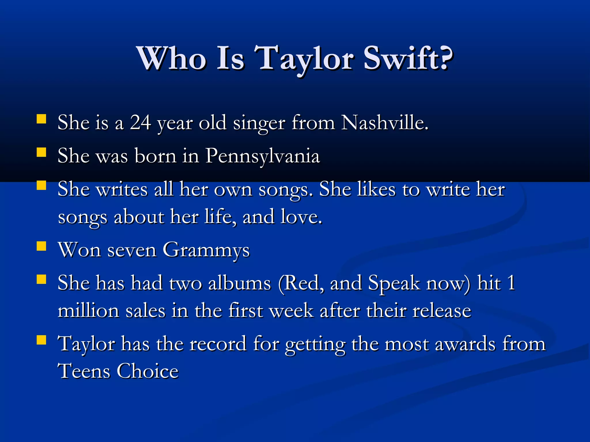 Taylor Swift | PPT