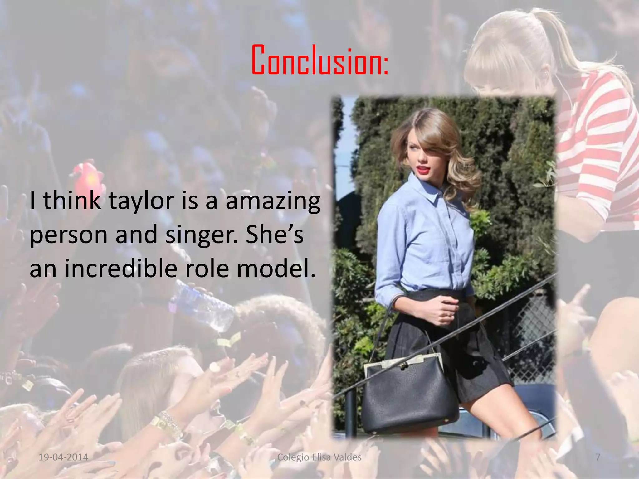 Taylor Swift, presentation. | PPTX | Music | Entertainment