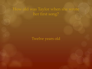 Taylor swift | PPTX | Country Music | Music