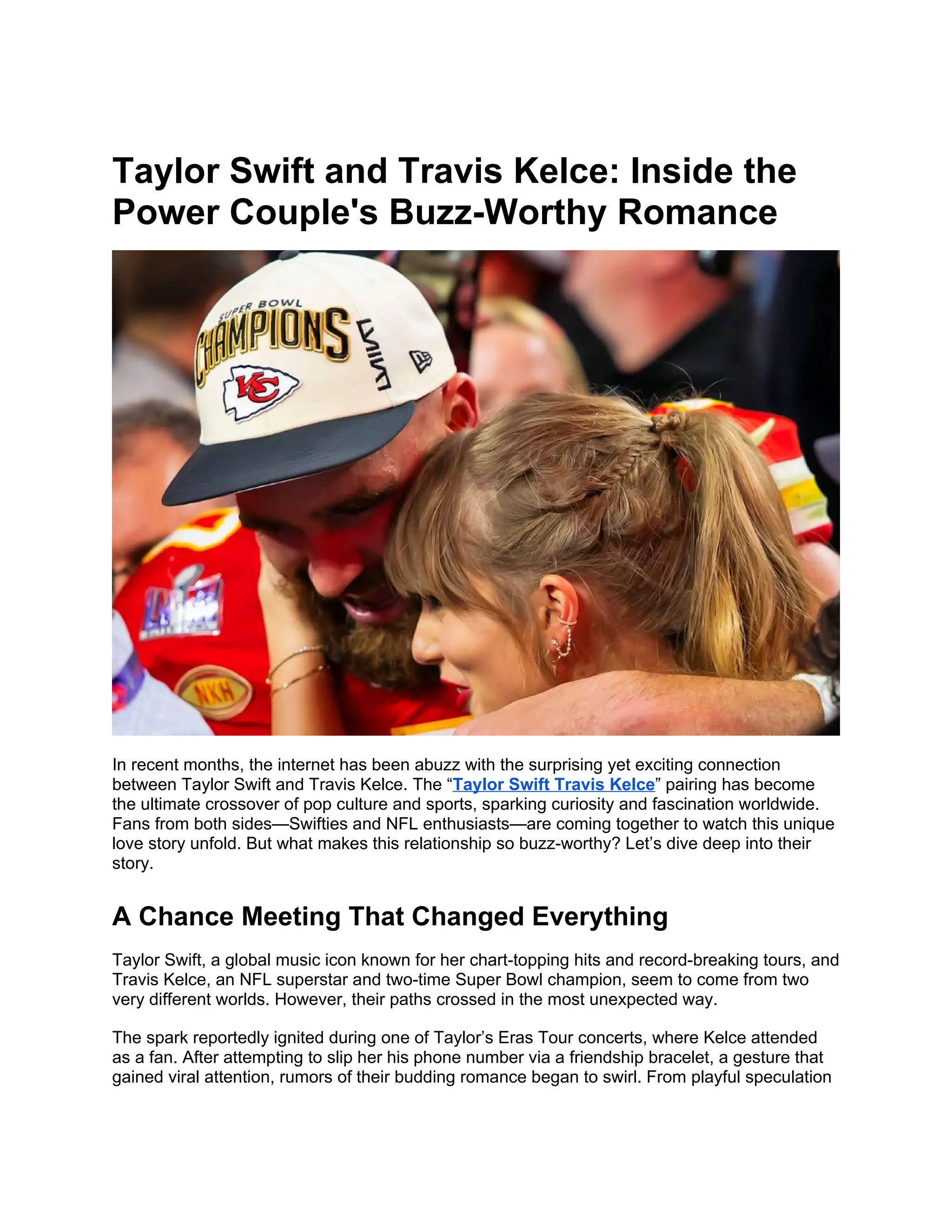 Taylor Swift and Travis Kelce: Inside the Power Couple's Buzz-Worthy ...