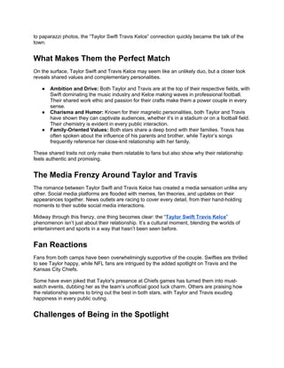 Taylor Swift and Travis Kelce: Inside the Power Couple's Buzz-Worthy ...