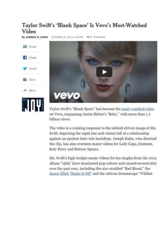 Taylor swift article | PDF