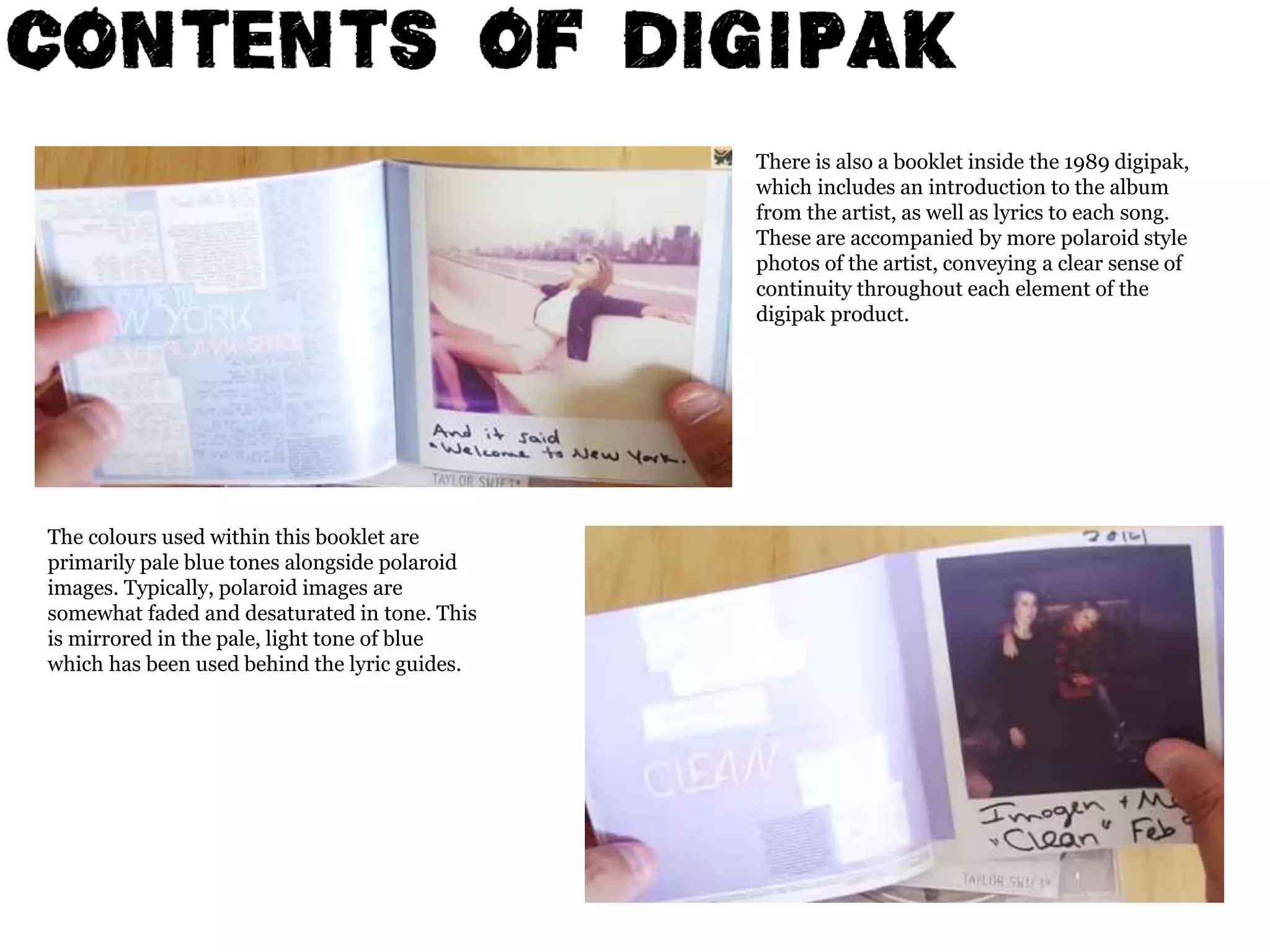 Digipak Research: Taylor Swift - 1989 | PPTX