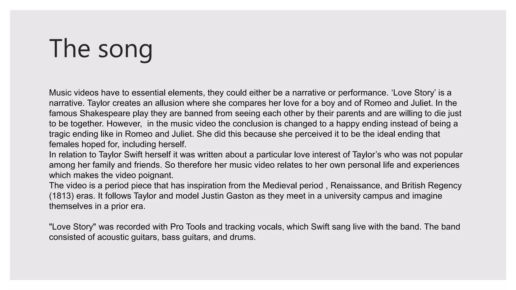Taylor swift love story | PPTX