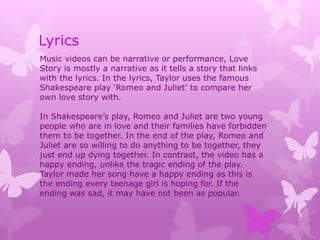 Taylor swift – love story analysis | PPTX