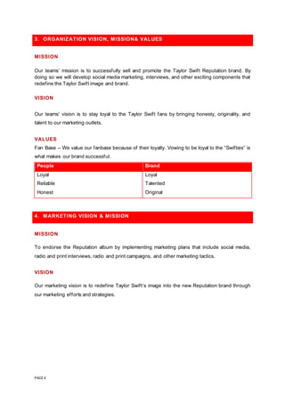 Taylor Swift Marketing Plan | PDF