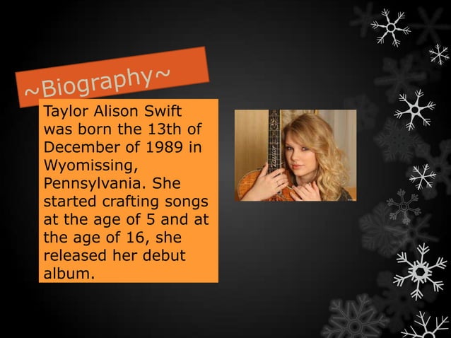 Taylor swift presentation | PPTX