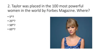 Taylor swift quiz | PPTX