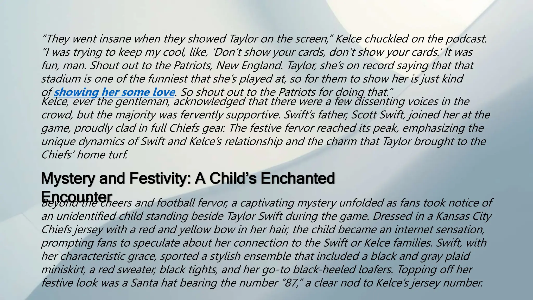 Taylor Swift & Travis Kelce: A Festive Football Fling.pptx