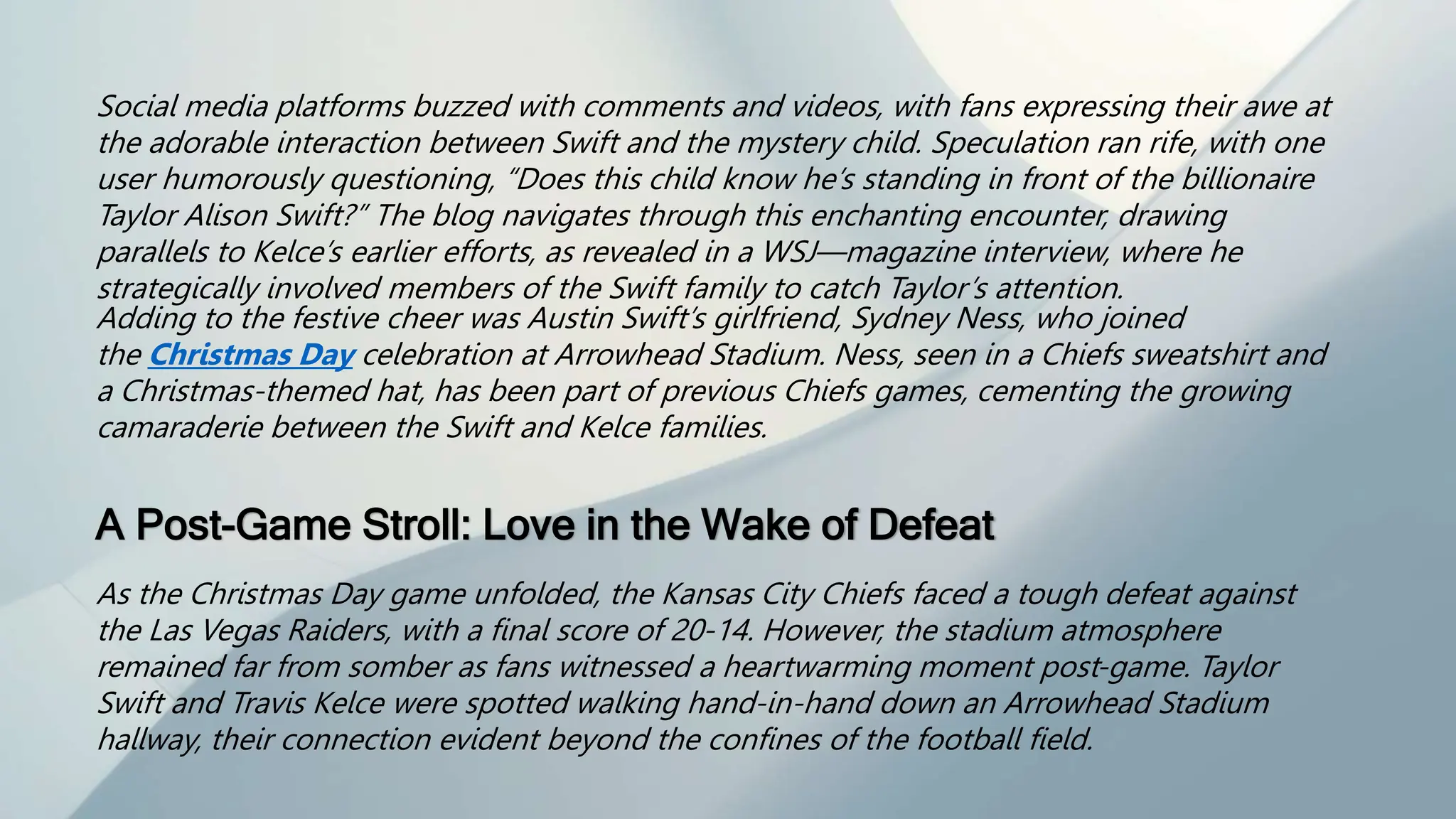 Taylor Swift & Travis Kelce: A Festive Football Fling.pptx