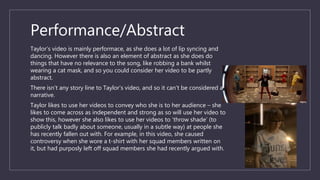 Taylor Swift – Look What You Made Me Do music video analysis | PPTX