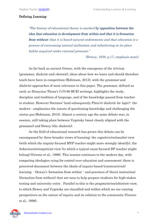 MYP: Mind The Gap [MA Assignment] | PDF