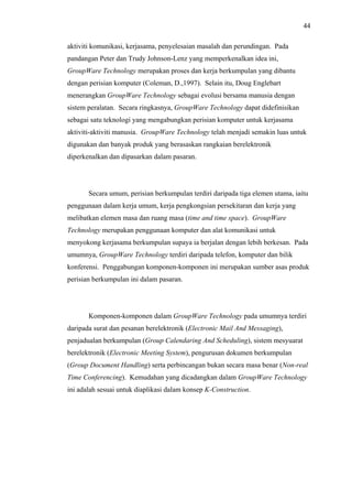 Prinsip-prinsip Asas E-Construction, K-Constructions dan Groupware Technology | PDF