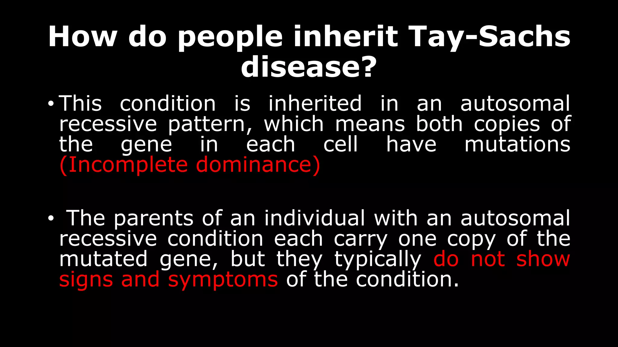 Tay Sachs disease | PPTX