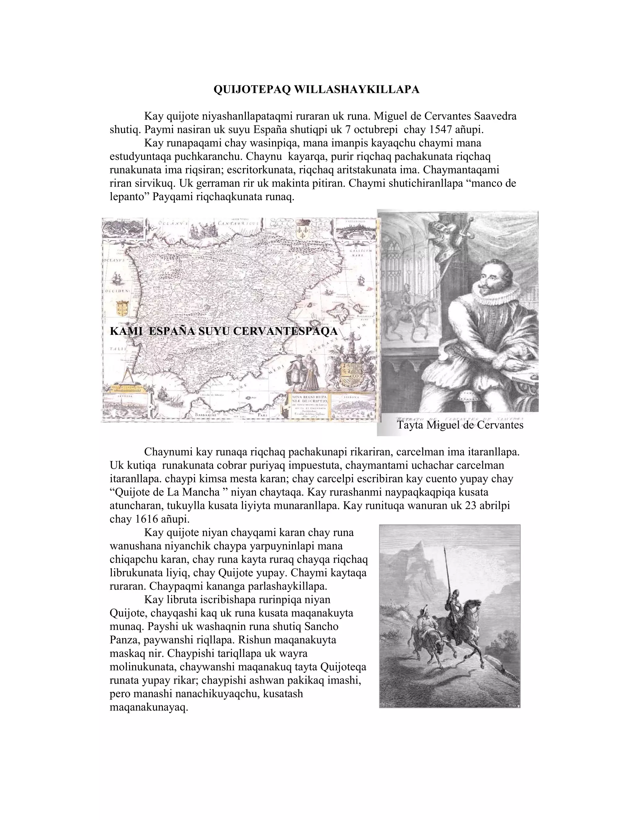 Tayta Quijote Sanchuwan | PDF