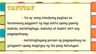Tayutay | PPT