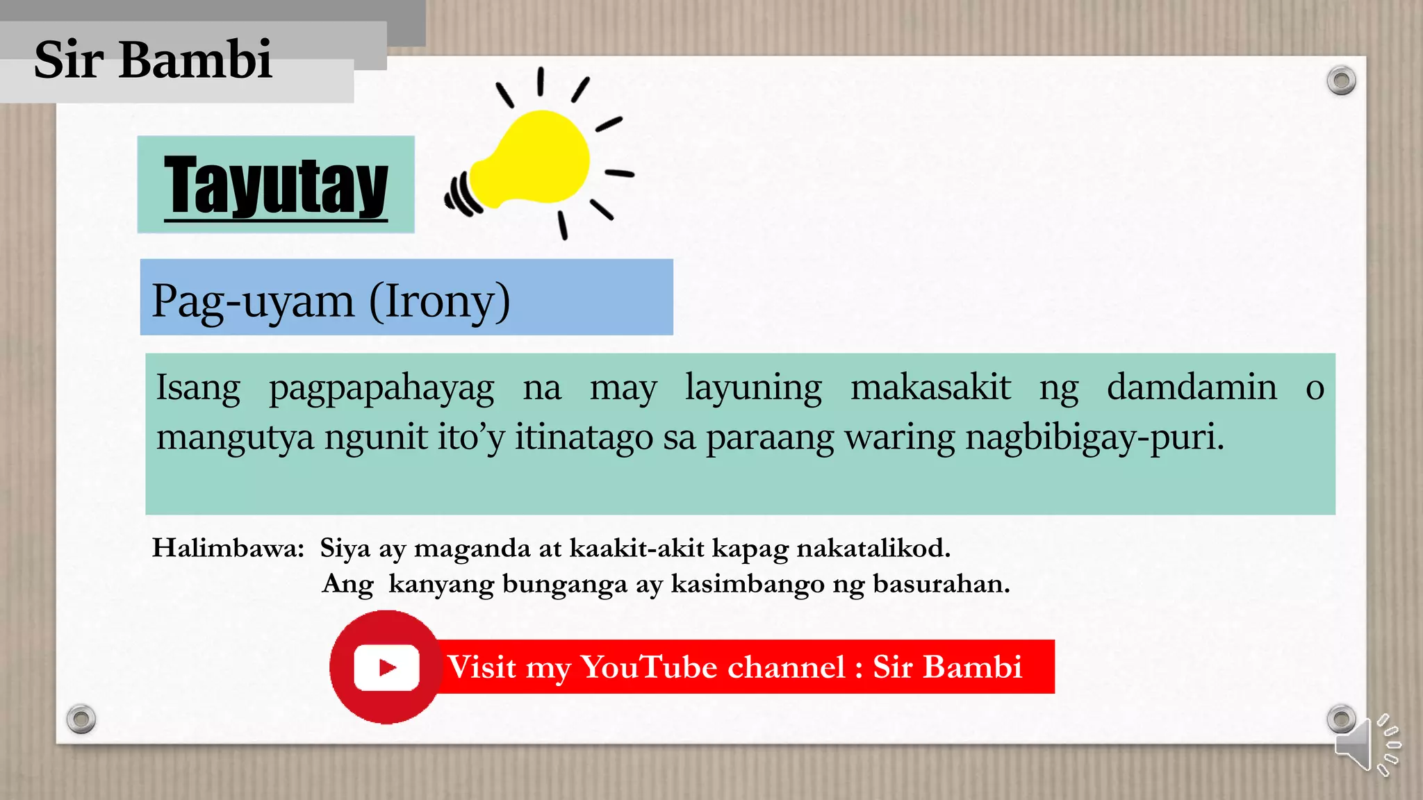 Tayutay (Figures of Speech) | PPTX