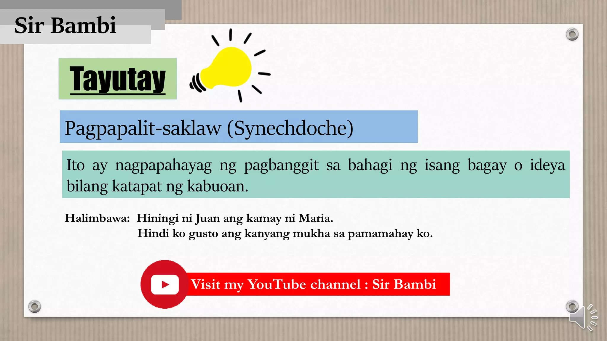 Tayutay (Figures of Speech) | PPTX