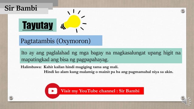 Tayutay (Figures of Speech) | PPTX