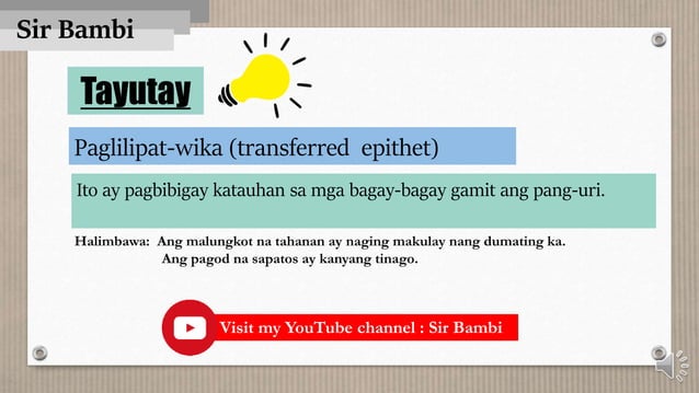 Tayutay (Figures of Speech) | PPTX