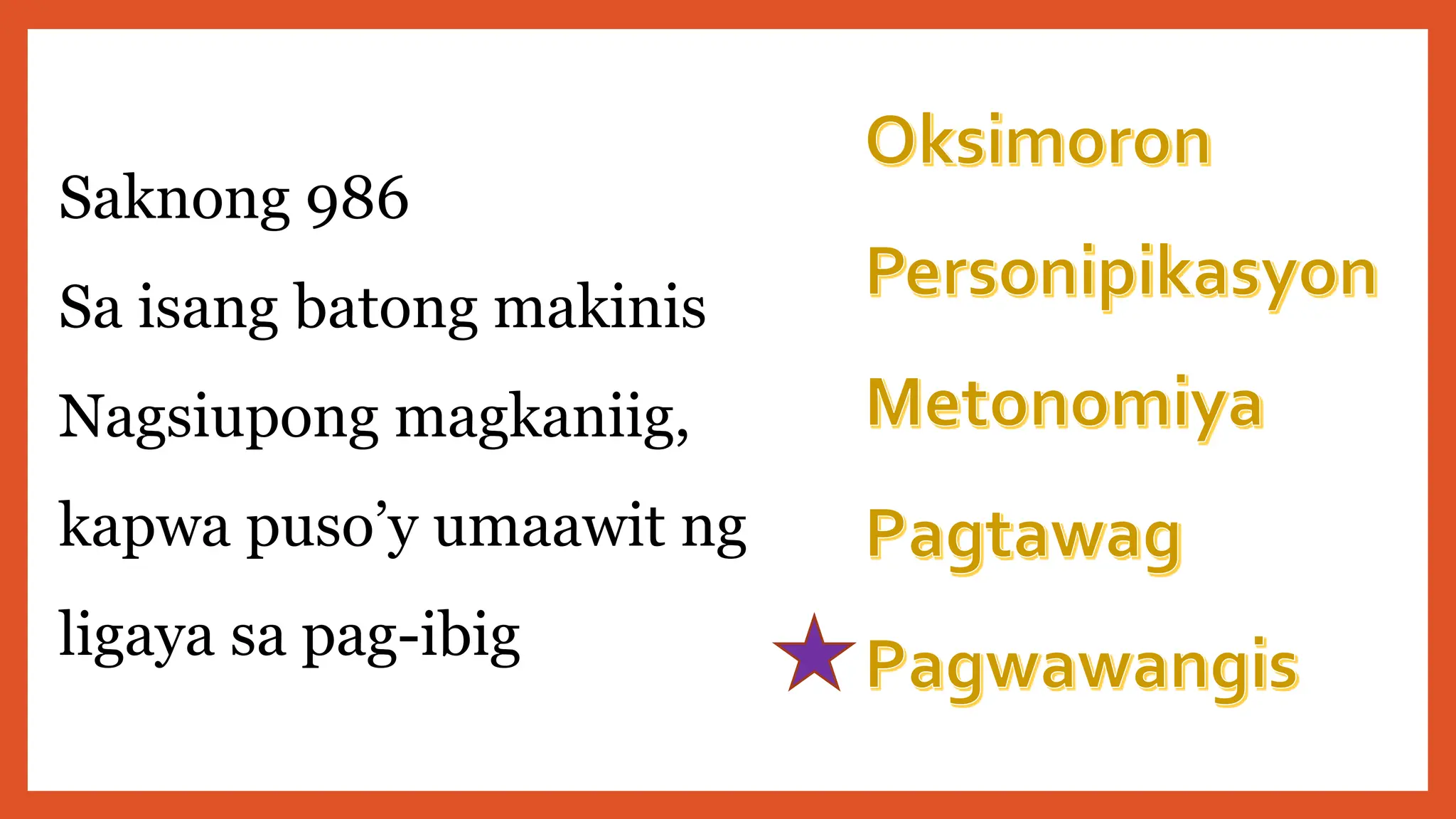 Filipino Tayutay 6. Mga tayutay at mga halimbawa nito. | PPTX