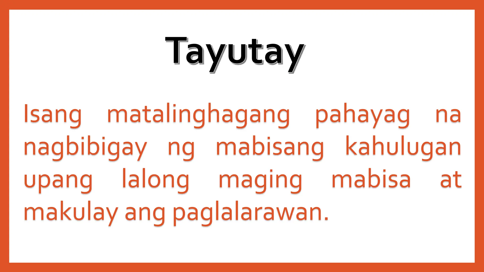 Filipino Tayutay 6. Mga tayutay at mga halimbawa nito. | PPTX