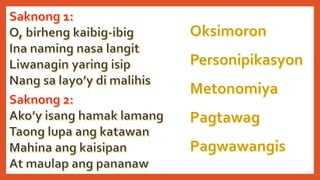 Filipino Tayutay 6. Mga tayutay at mga halimbawa nito. | PPTX