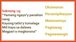 Filipino Tayutay 6. Mga tayutay at mga halimbawa nito. | PPTX