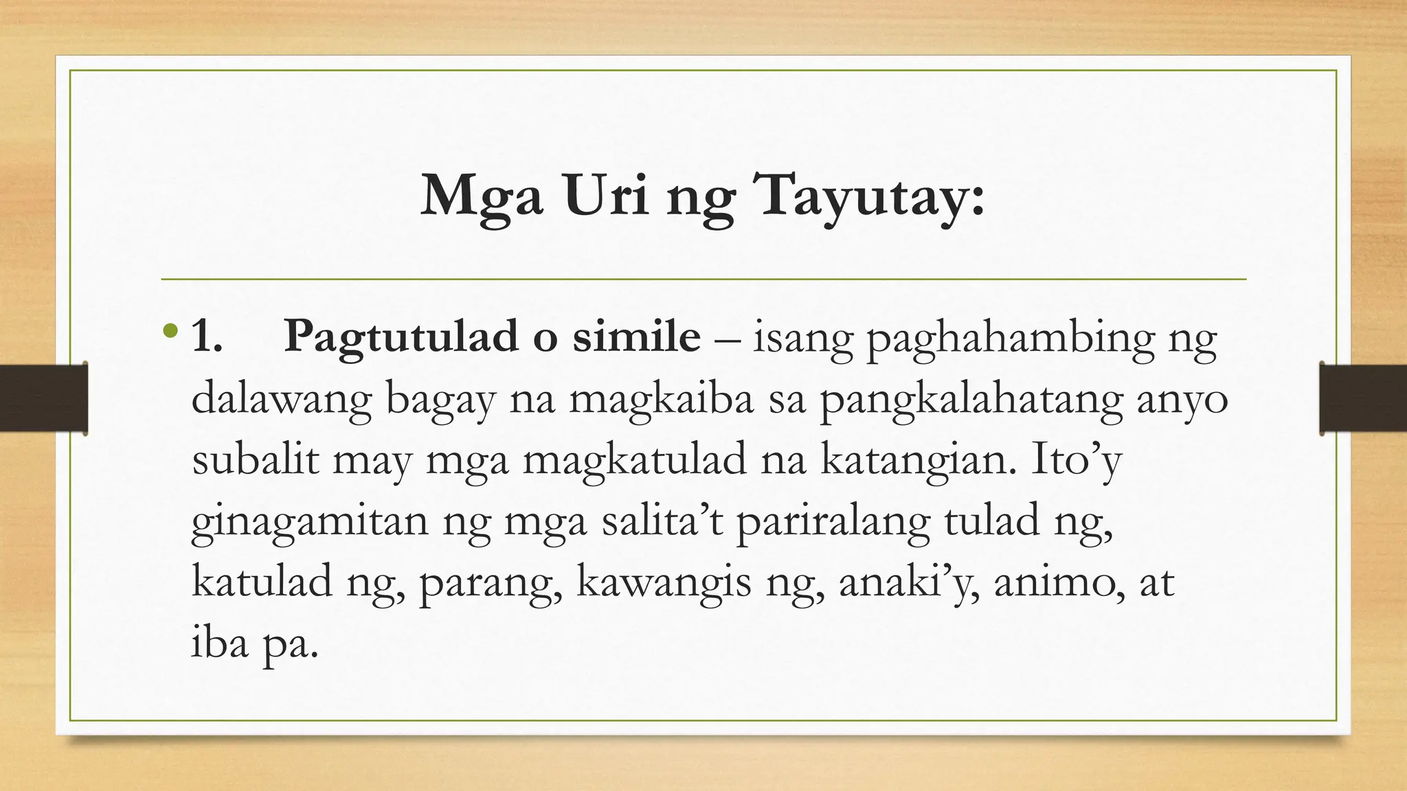 TAYUTAY PPT PRESENTATION IN FILIPINO 9-10 | PPTX