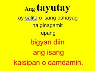 Mga uri ng Tayutay | PPTX