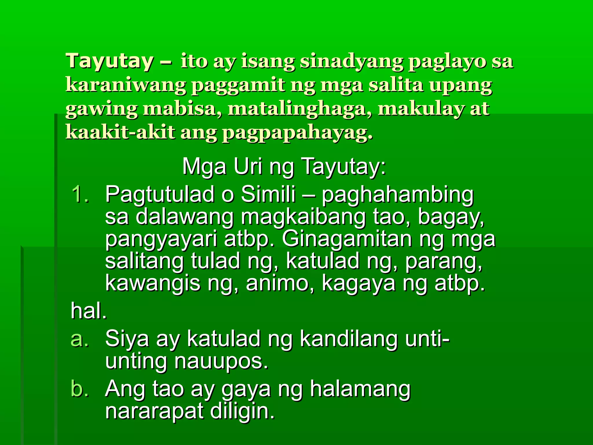 Tayutay ppt | PPT